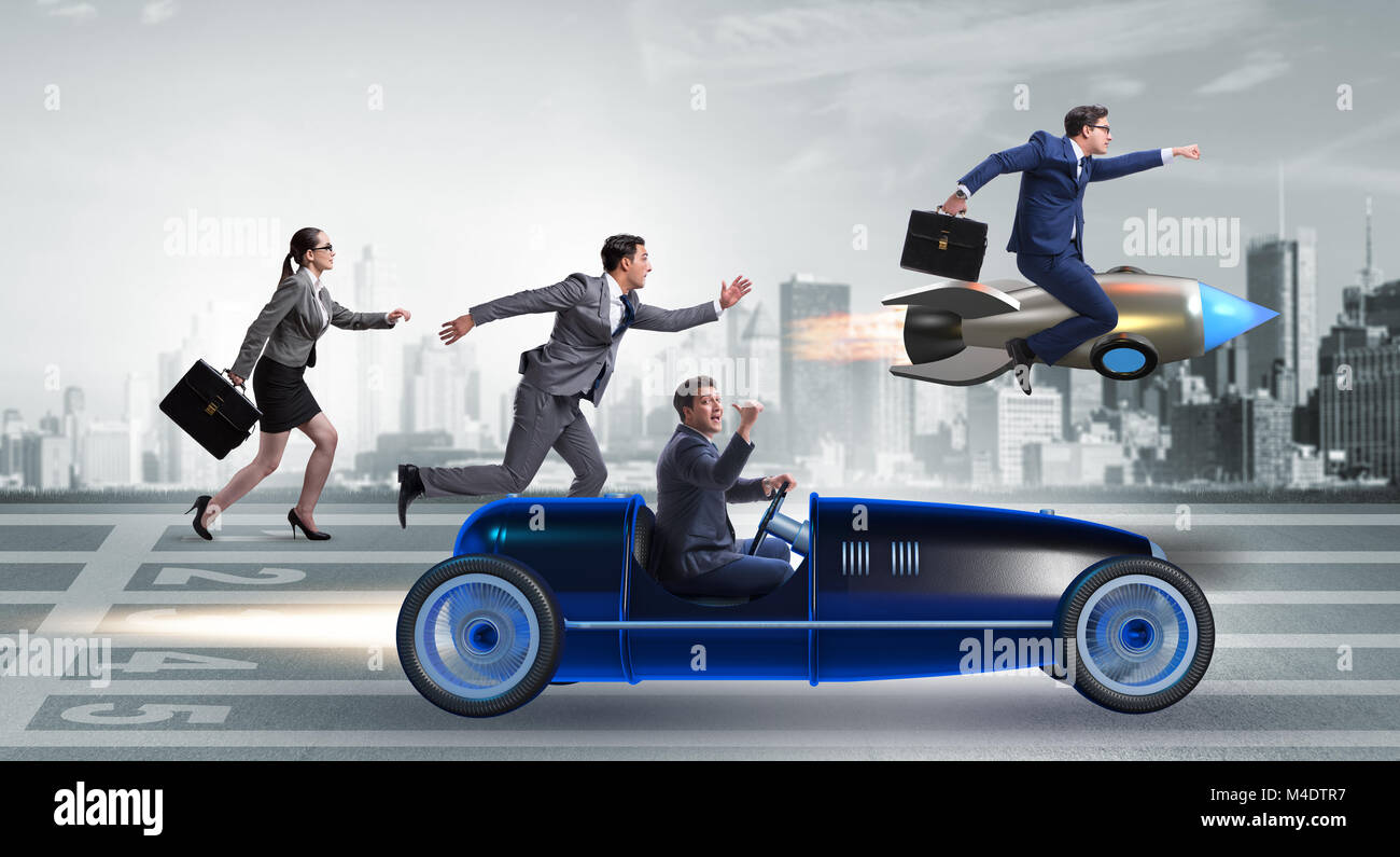 Competition concept with business people competing Stock Photo - Alamy