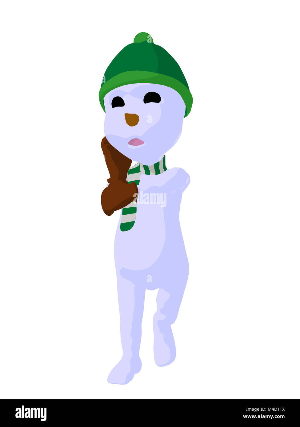 Snowboy silhouette illustration on a white background Stock Photo - Alamy