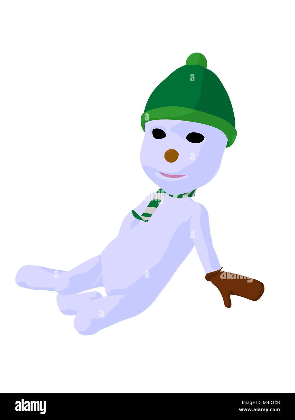 Snowboy silhouette illustration on a white background Stock Photo - Alamy