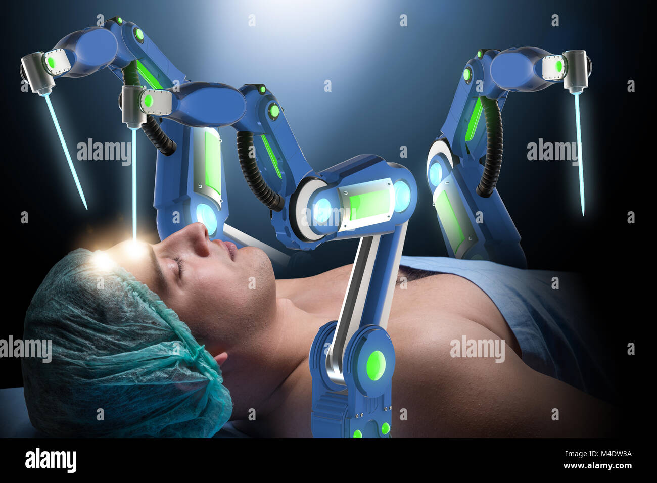 Surgery performed by robotic arm Stock Photo - Alamy