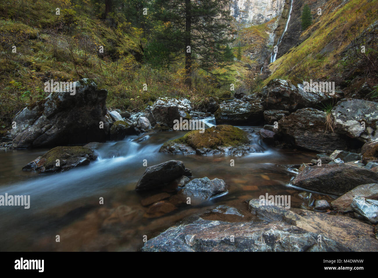 Waterfall on river Shinok Stock Photo - Alamy