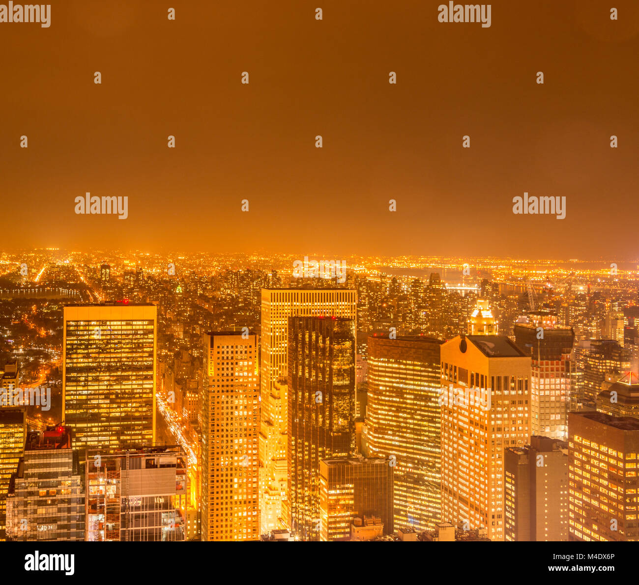 View of New York Manhattan during sunset hours Stock Photo - Alamy