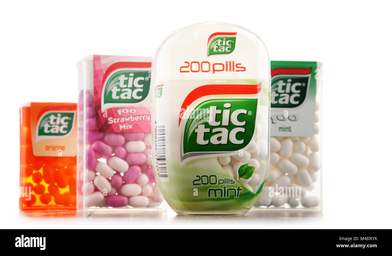 Four boxes of Tic Tac mints Stock Photo - Alamy