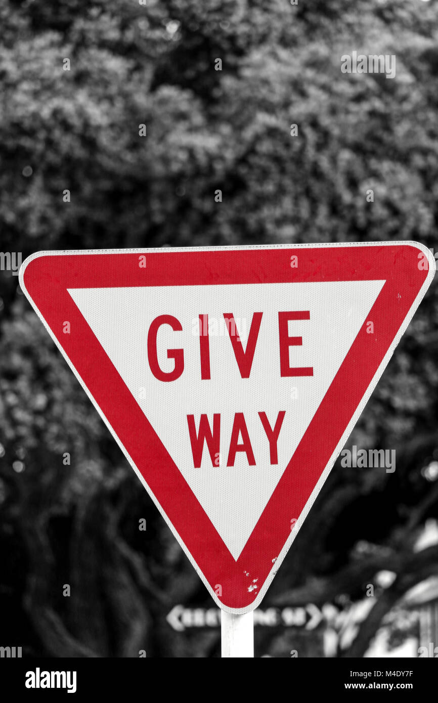Give way road traffic sign hi-res stock photography and images - Alamy