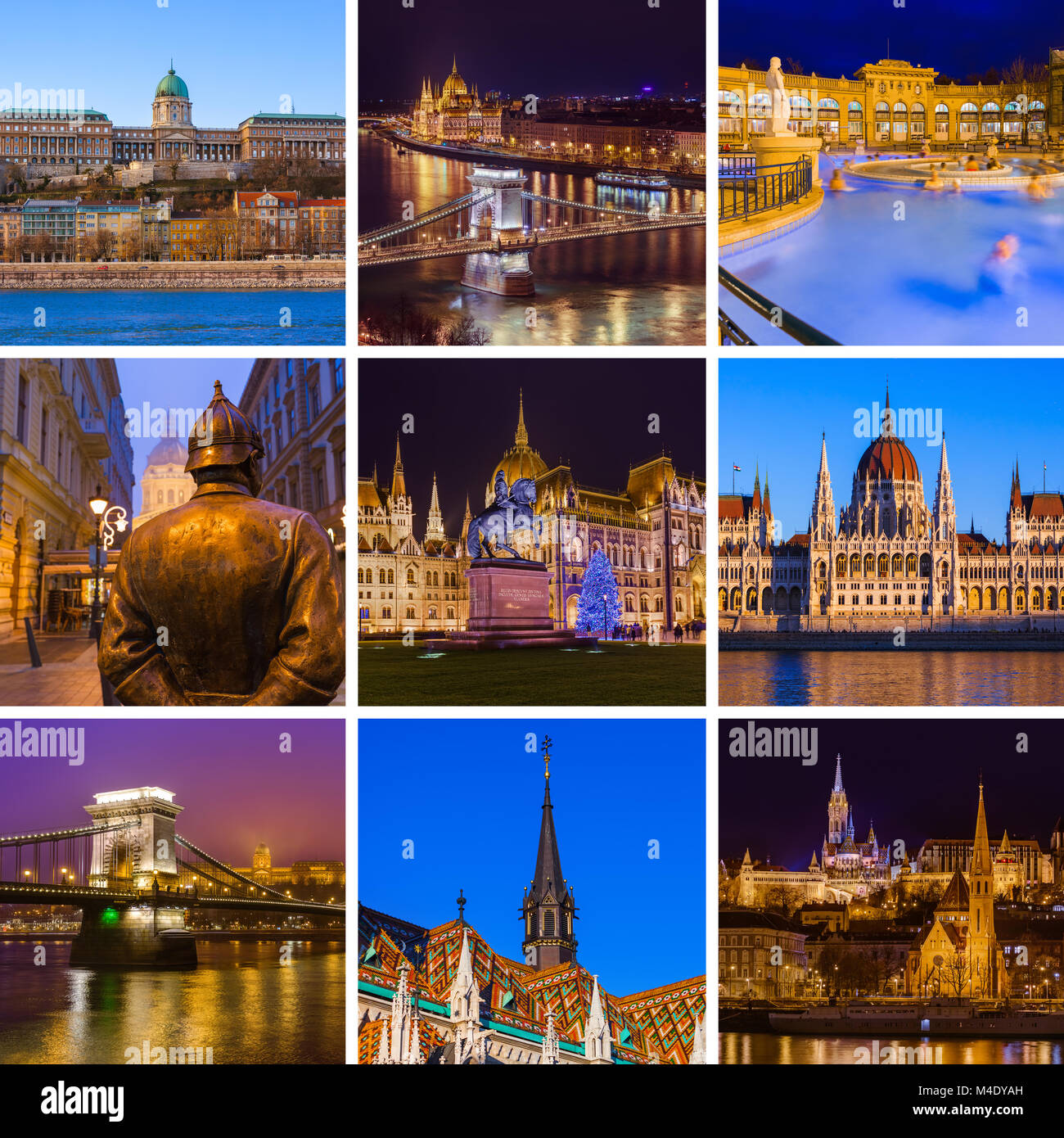Collage of Budapest Hungary travel images (my photos Stock Photo - Alamy