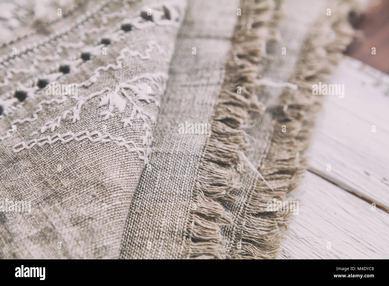 Embroidery background. Needlework in progress Stock Photo - Alamy