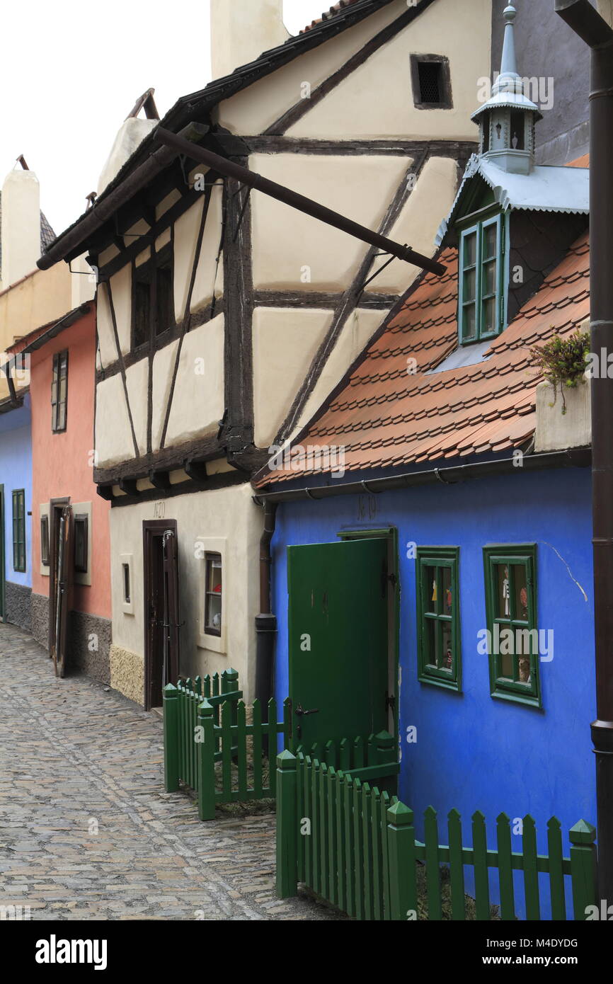 Golden Lane, Prague castle, Czech Republic Stock Photo - Alamy