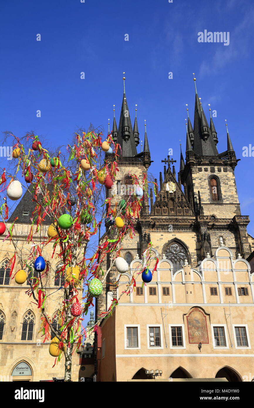 St. Teyn gothic cathedral, Prague Stock Photo - Alamy