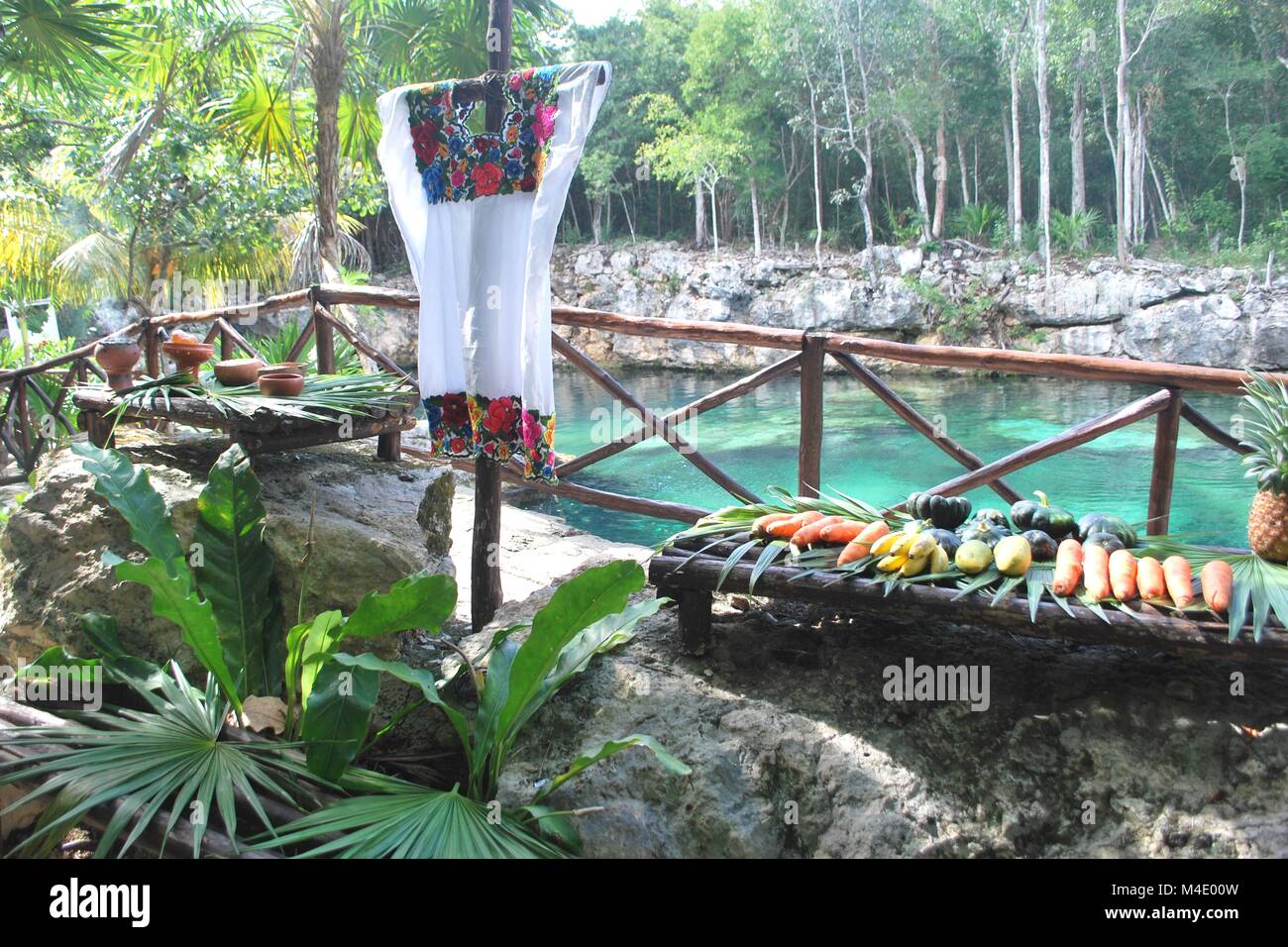 Table for Mayan Shaman ceremony Stock Photo - Alamy