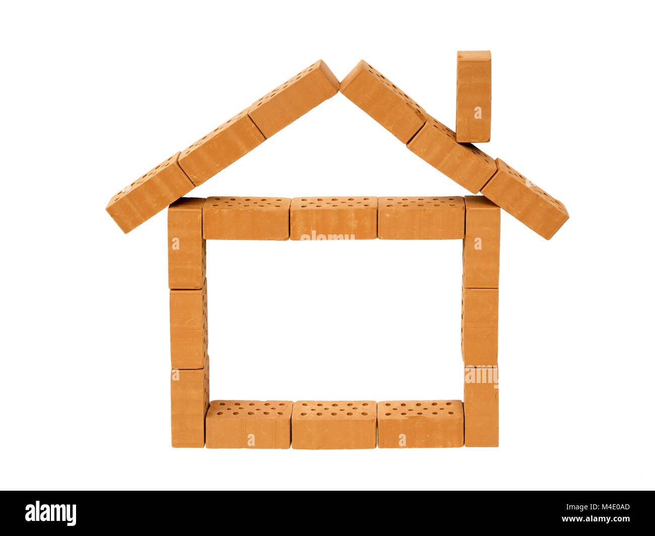 Shot brick house wall Cut Out Stock Images & Pictures - Alamy