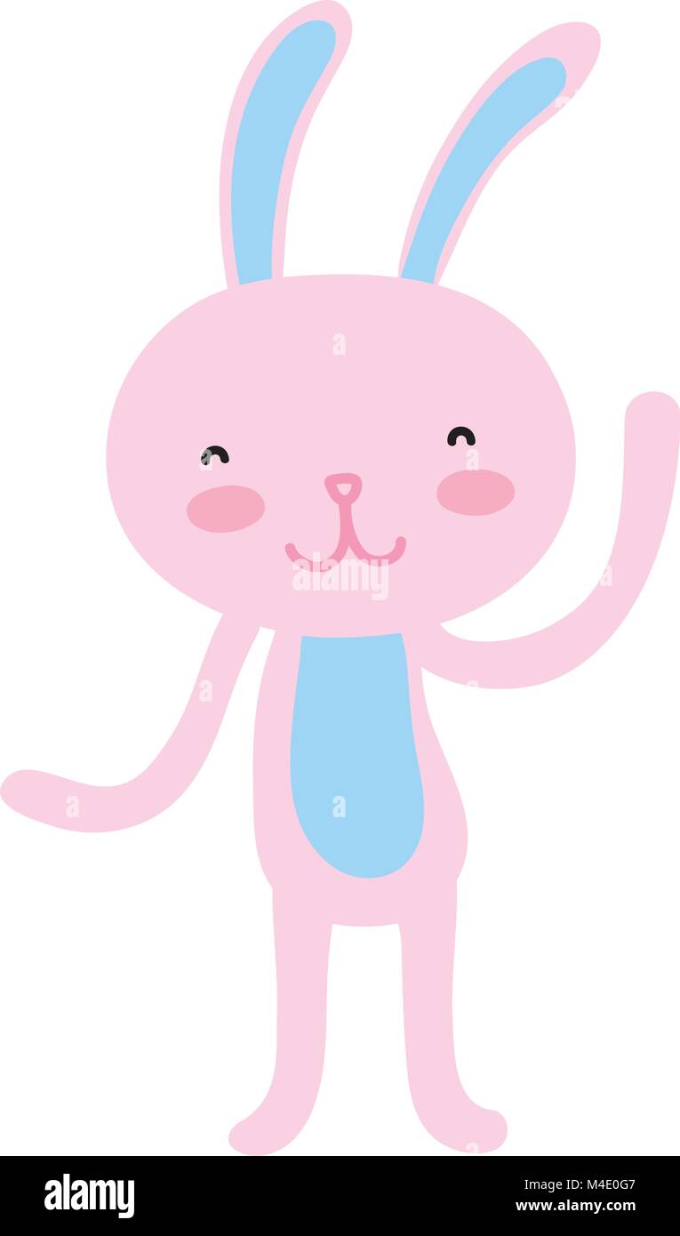 colorful happy rabbit cartoon cute animal Stock Vector Image & Art - Alamy