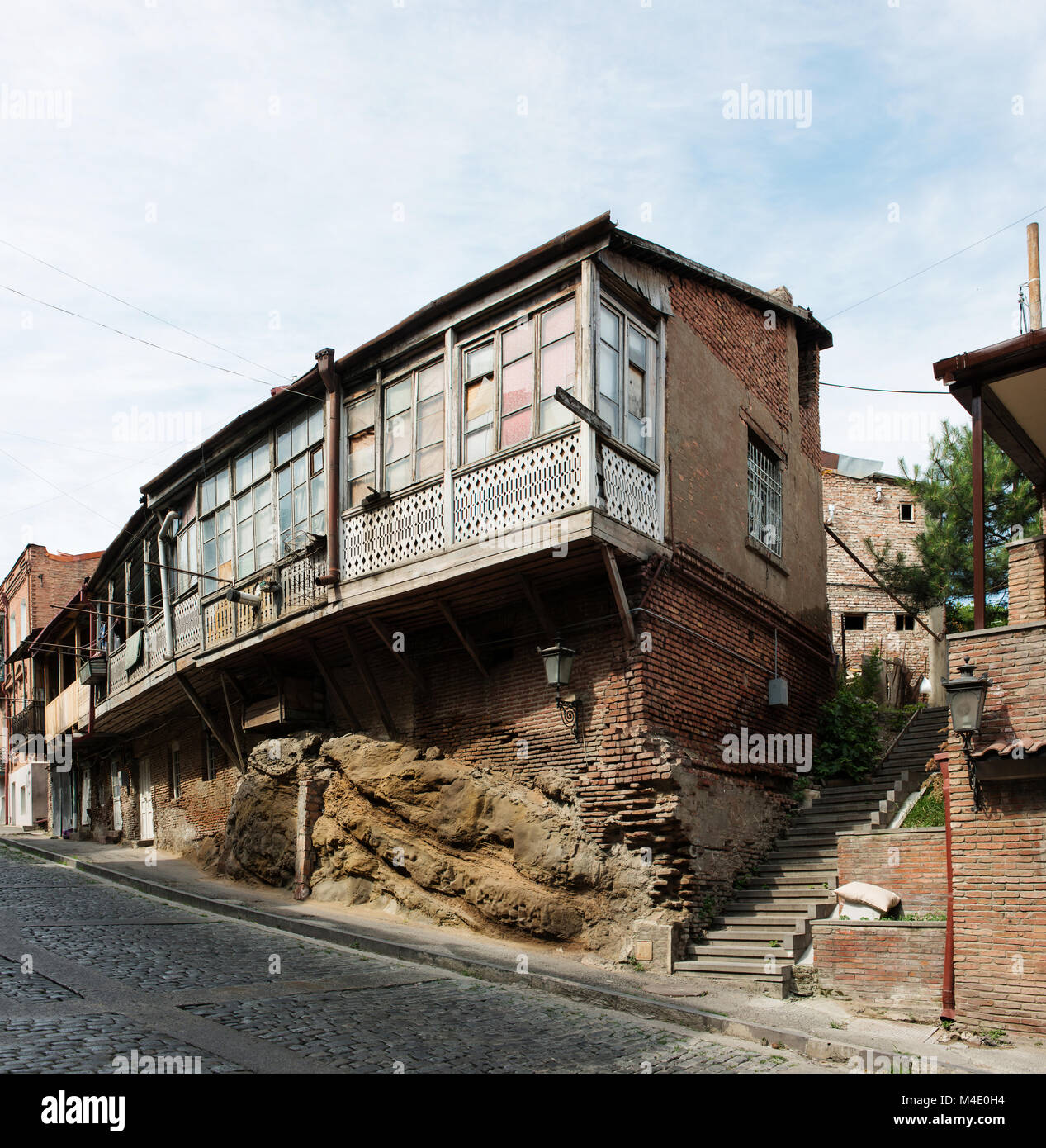 Old houses in Tbilisi Stock Photo - Alamy