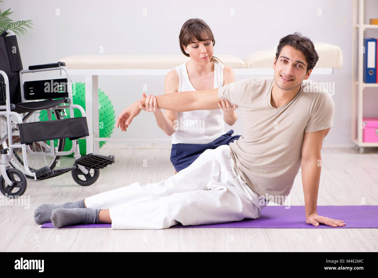 Patient recovering in hospital after injury trauma Stock Photo - Alamy