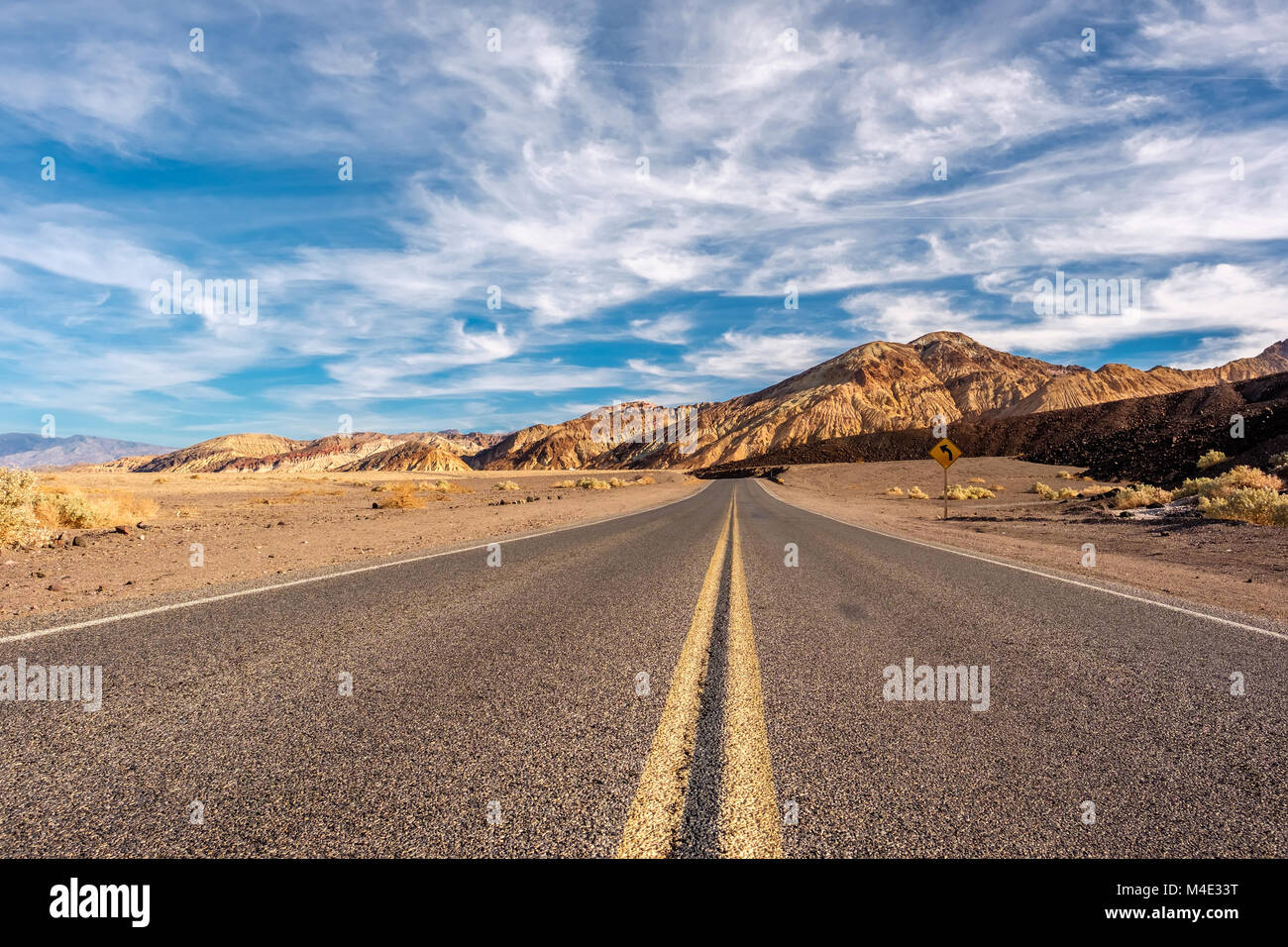Highway in Death Valley National Park, California Stock Photo - Alamy