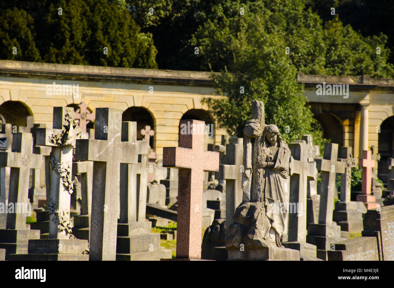 Crosses cross graveyard headstone statue cemetery graveyard grave ...
