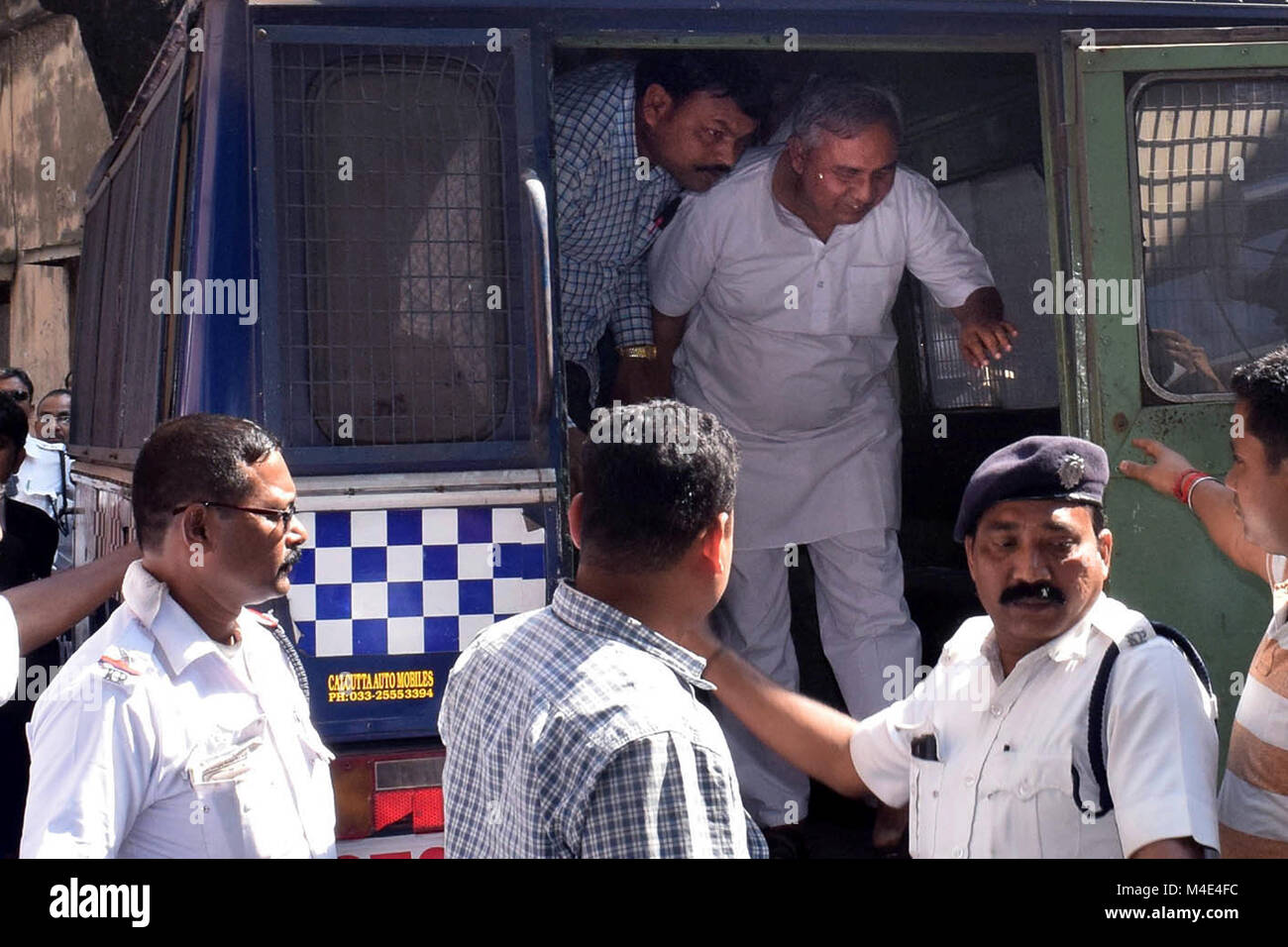 Kolkata, India. 15th Feb, 2018. Hindu Samhati chief Tapan Ghosh is ...