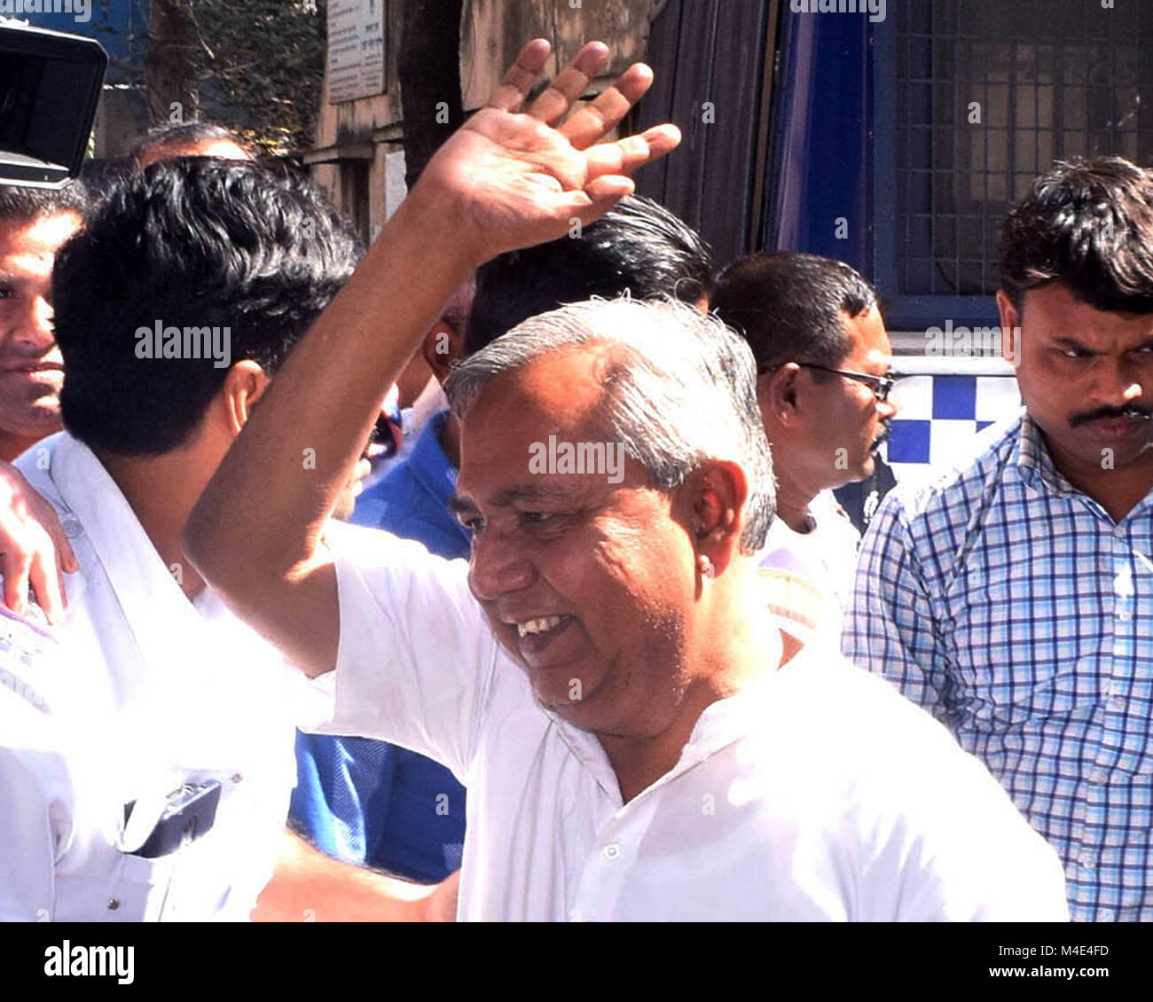 Kolkata, India. 15th Feb, 2018. Hindu Samhati chief Tapan Ghosh is ...