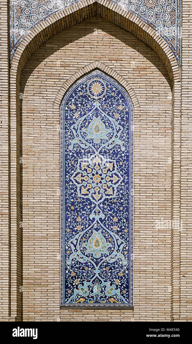 Ornate window niche in the wall, Uzbekistan Stock Photo - Alamy