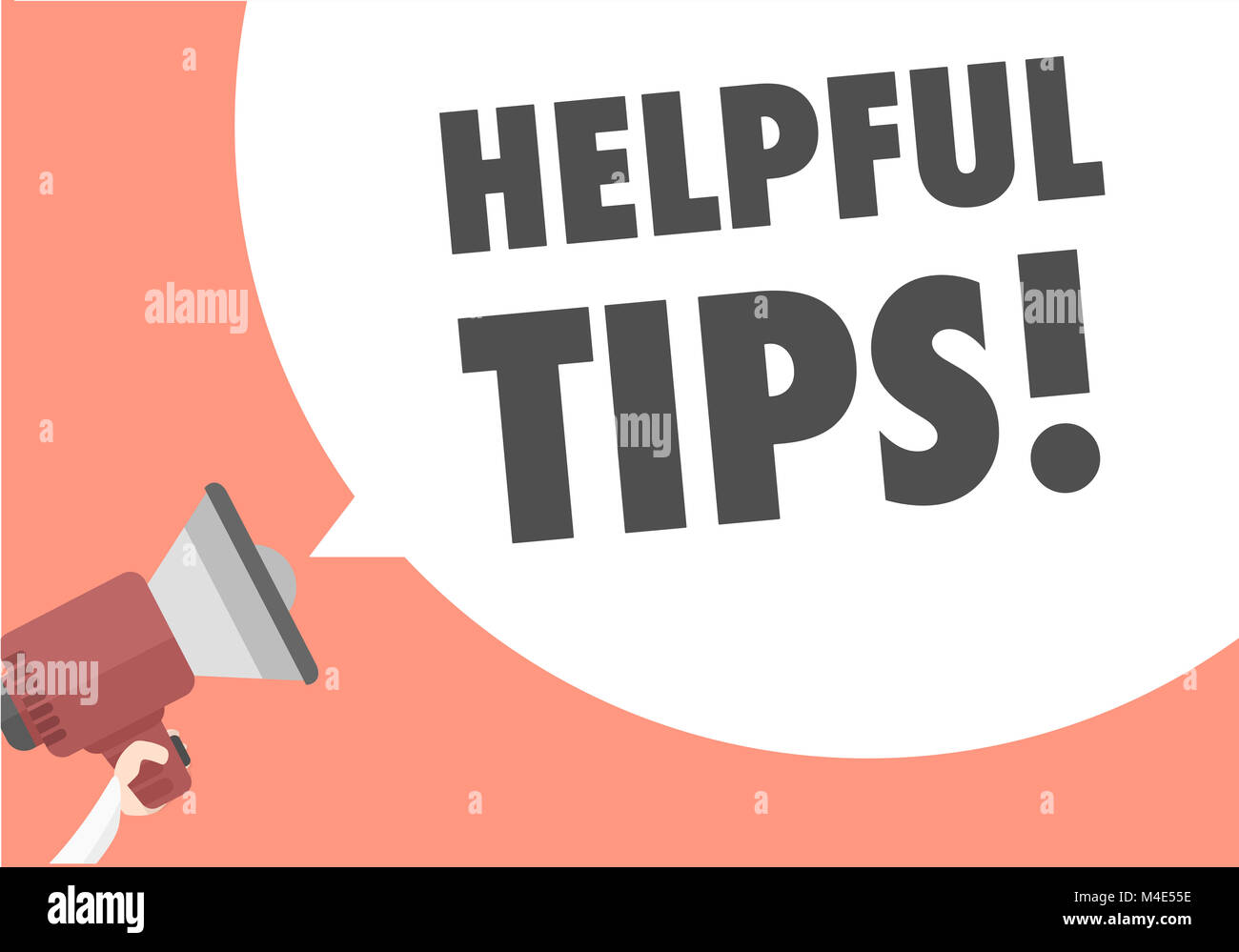 Megaphone Helpful Tips Stock Photo - Alamy