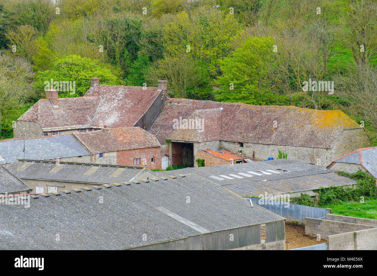Group of English farm buildings Stock Photo - Alamy