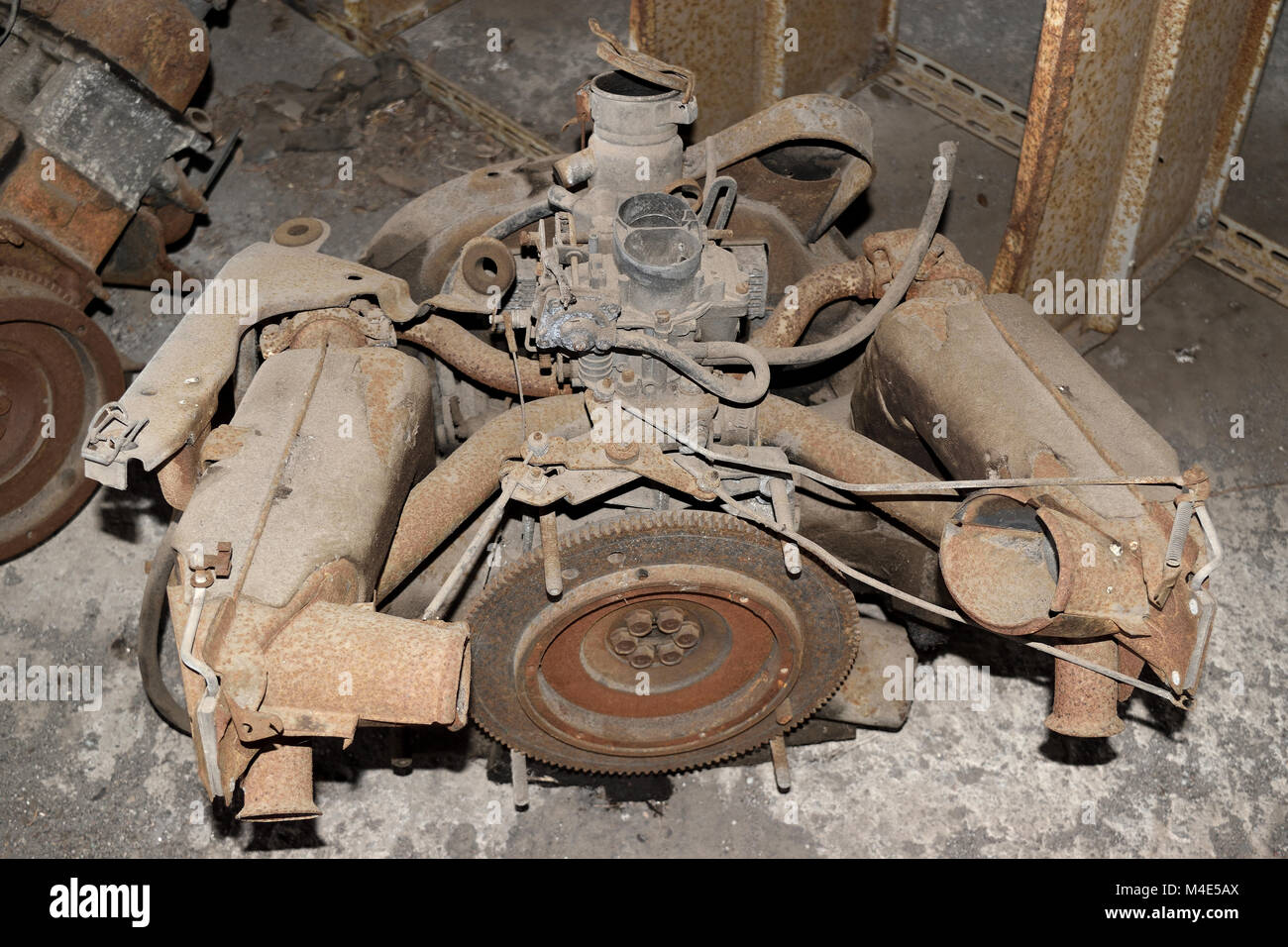 Old rusted engine ready for dismantling process Stock Photo - Alamy
