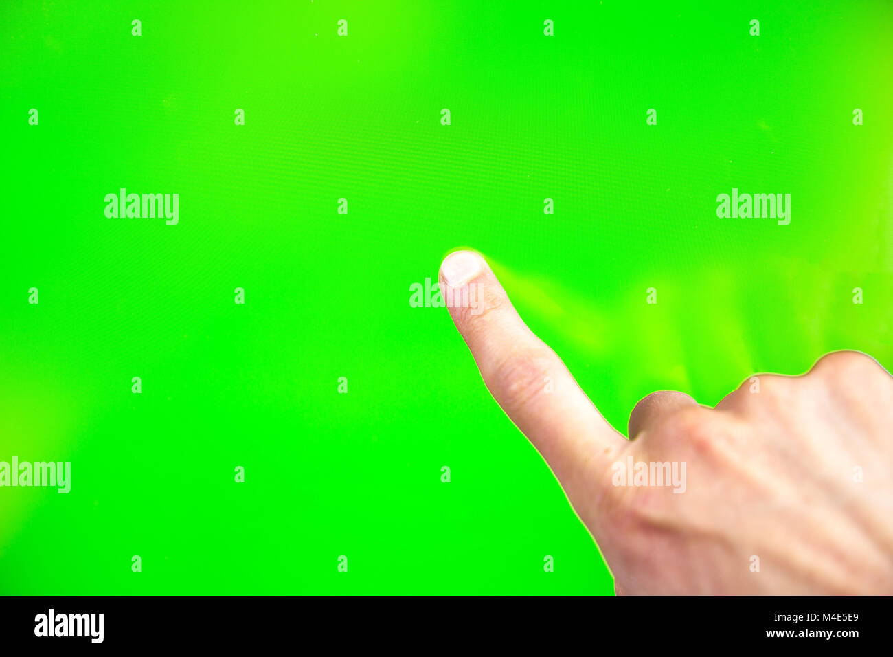 Digital green screen man hand Stock Photo - Alamy