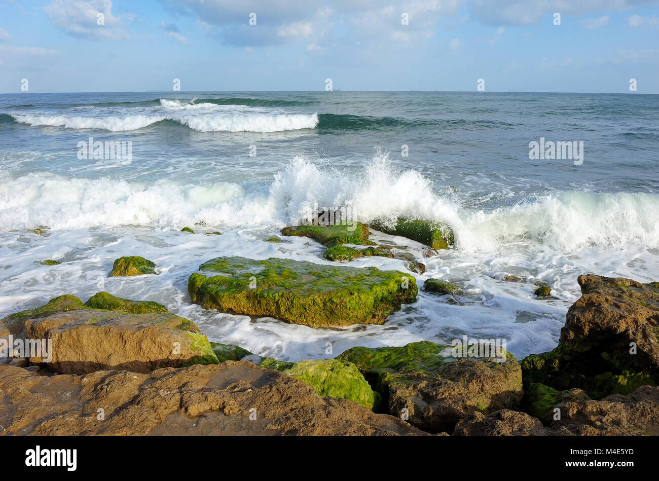 Mediterranean Coast of Israel Stock Photo - Alamy