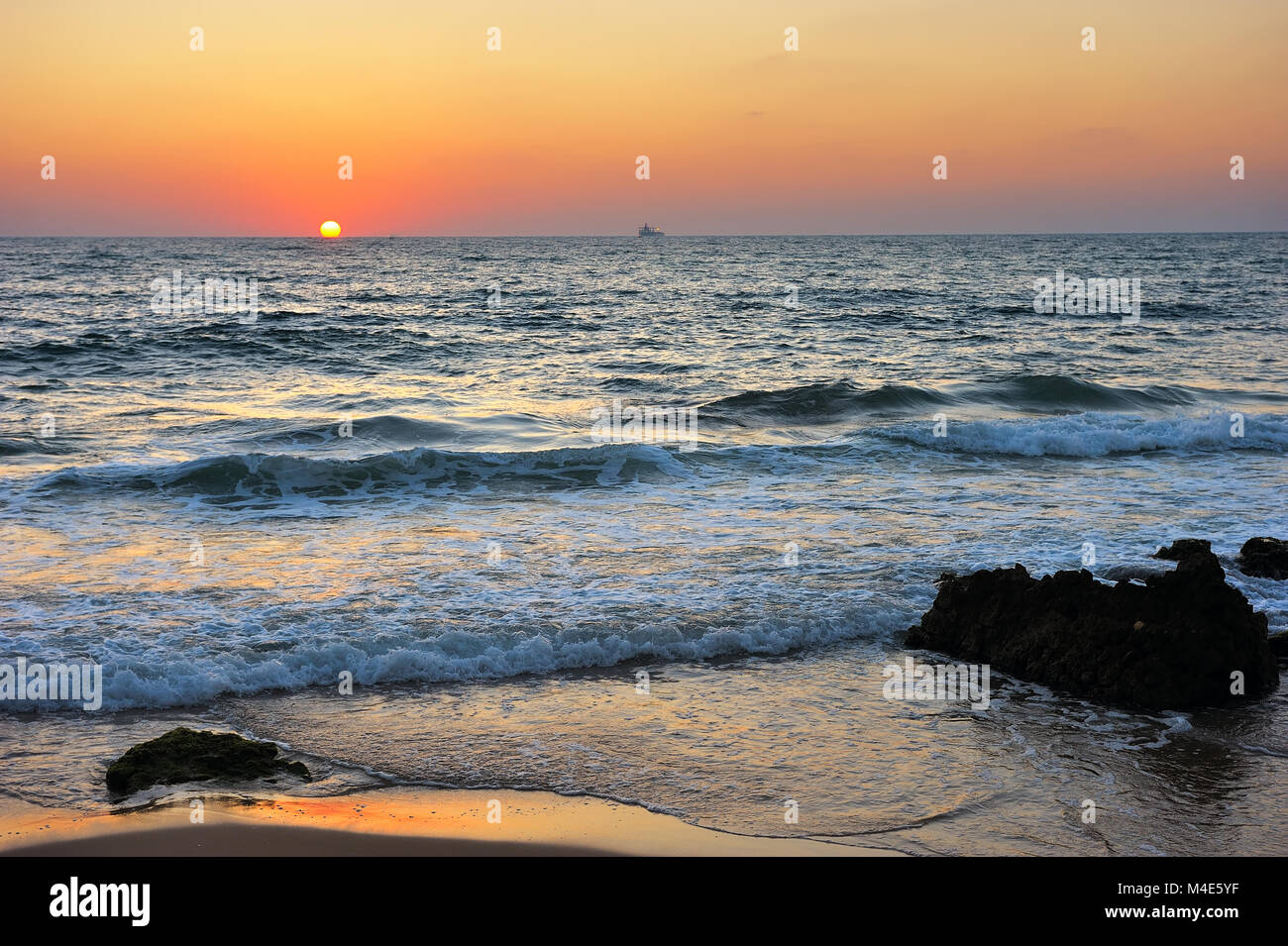 Mediterranean Coast of Israel Stock Photo - Alamy