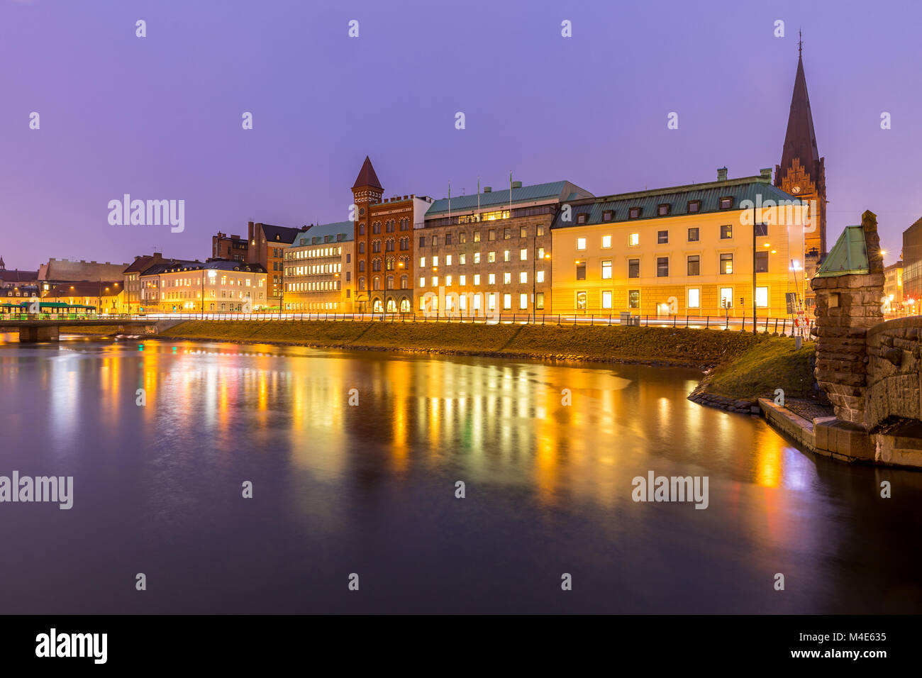 Malmo cityscape downtown night hi-res stock photography and images - Alamy