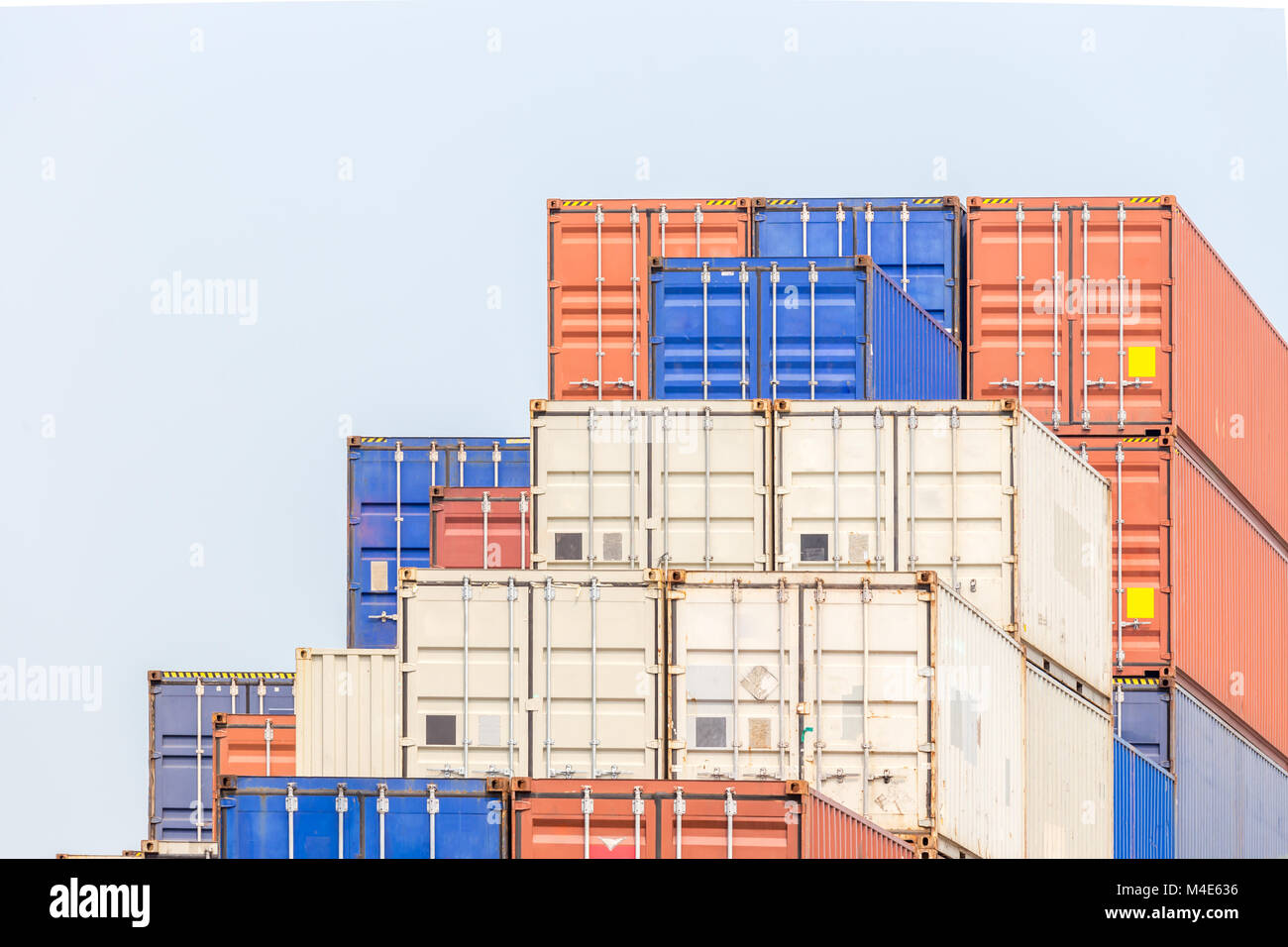 Cargo Containers Stack Stock Photo - Alamy