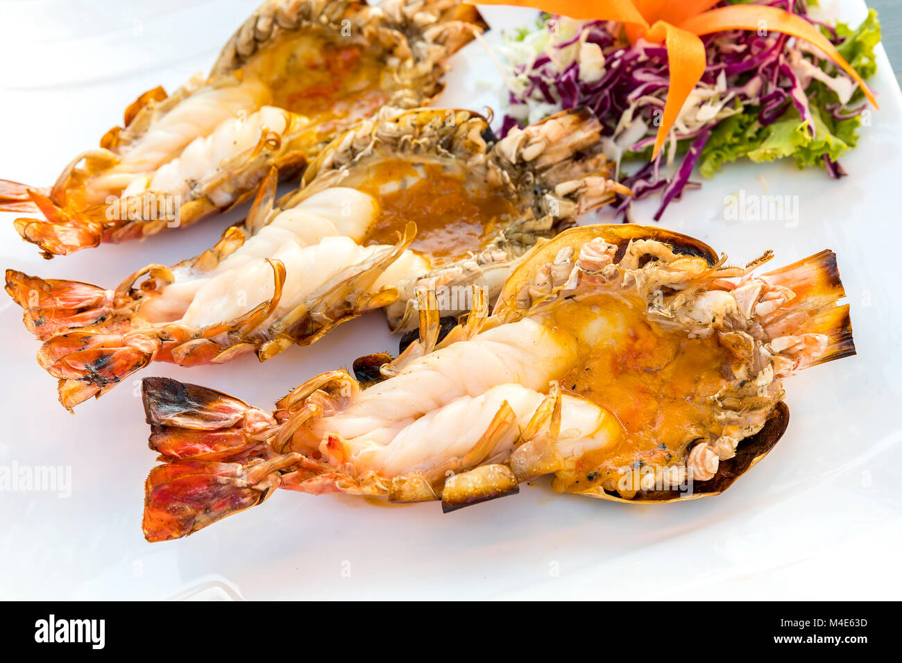Grilled River prawn Stock Photo - Alamy