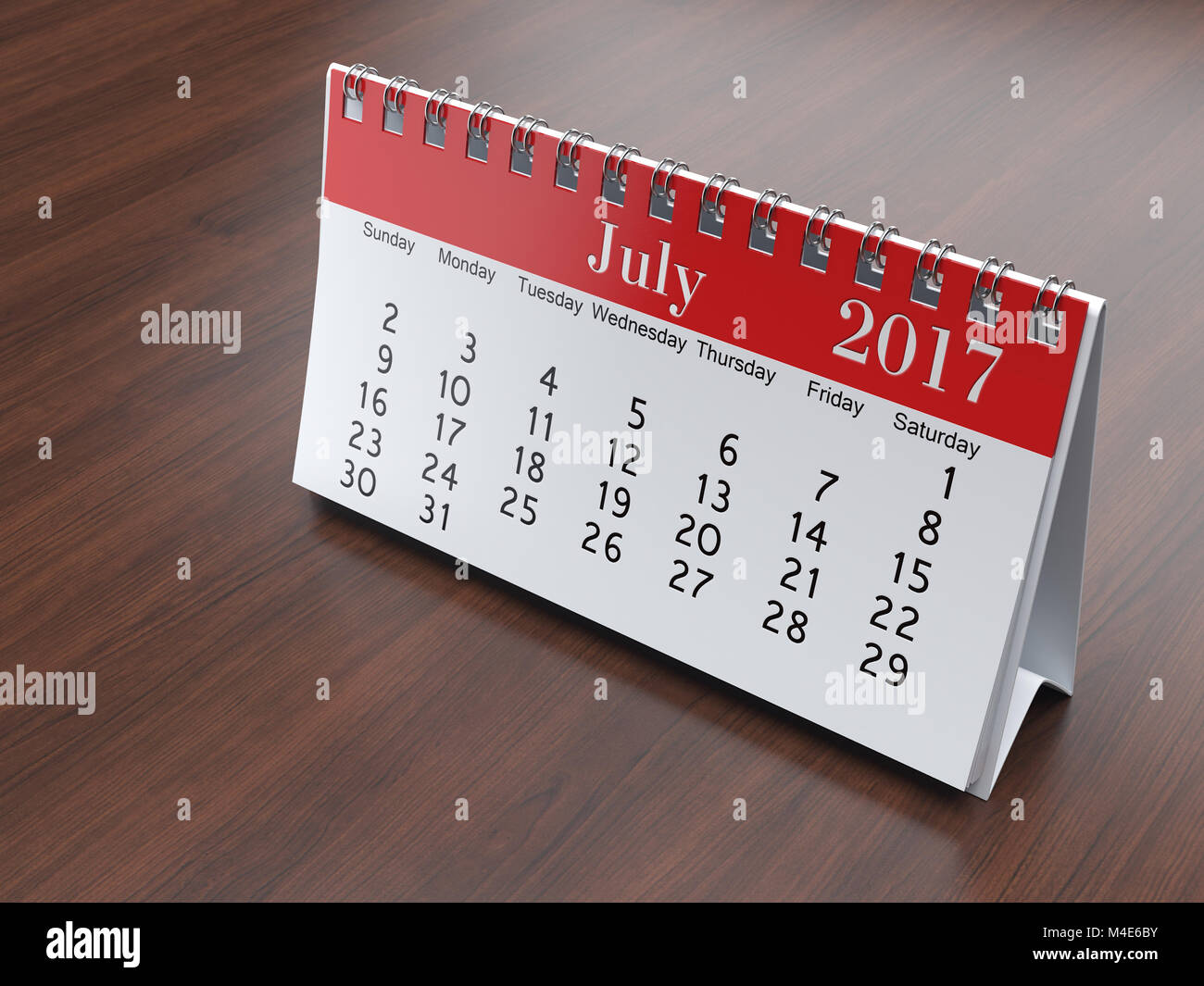 3D rendering calendar Stock Photo - Alamy