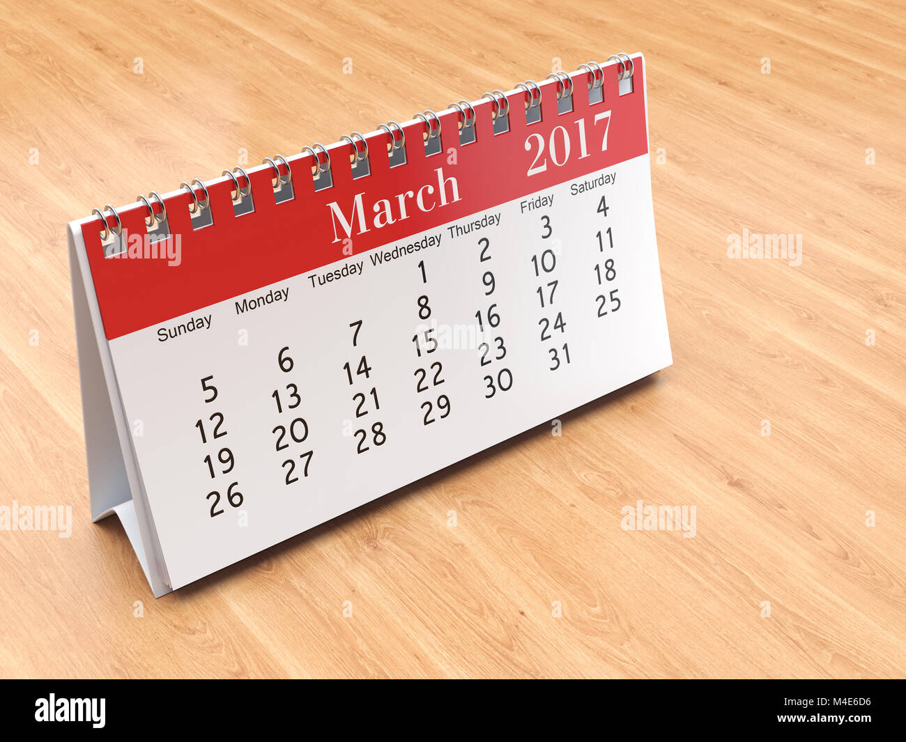 3D rendering calendar Stock Photo - Alamy