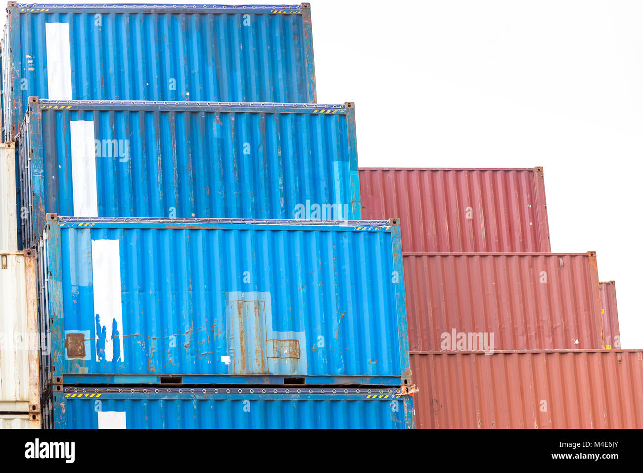 Cargo Containers Stack Stock Photo - Alamy