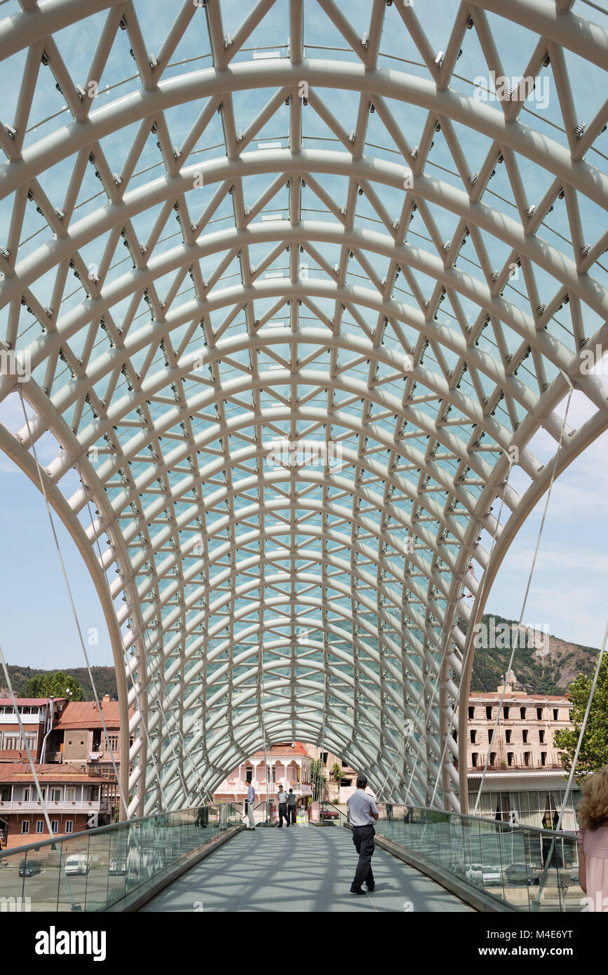 Bridge of Peace in Tbilisi Stock Photo - Alamy