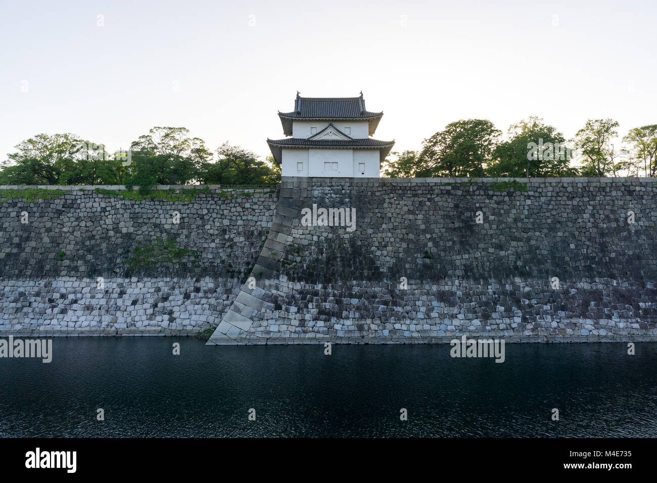 osaka castle watch tower Stock Photo - Alamy