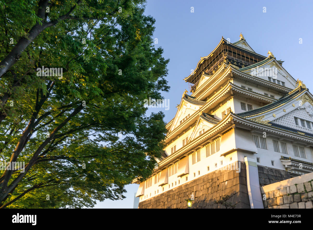 osaka castle view Stock Photo - Alamy