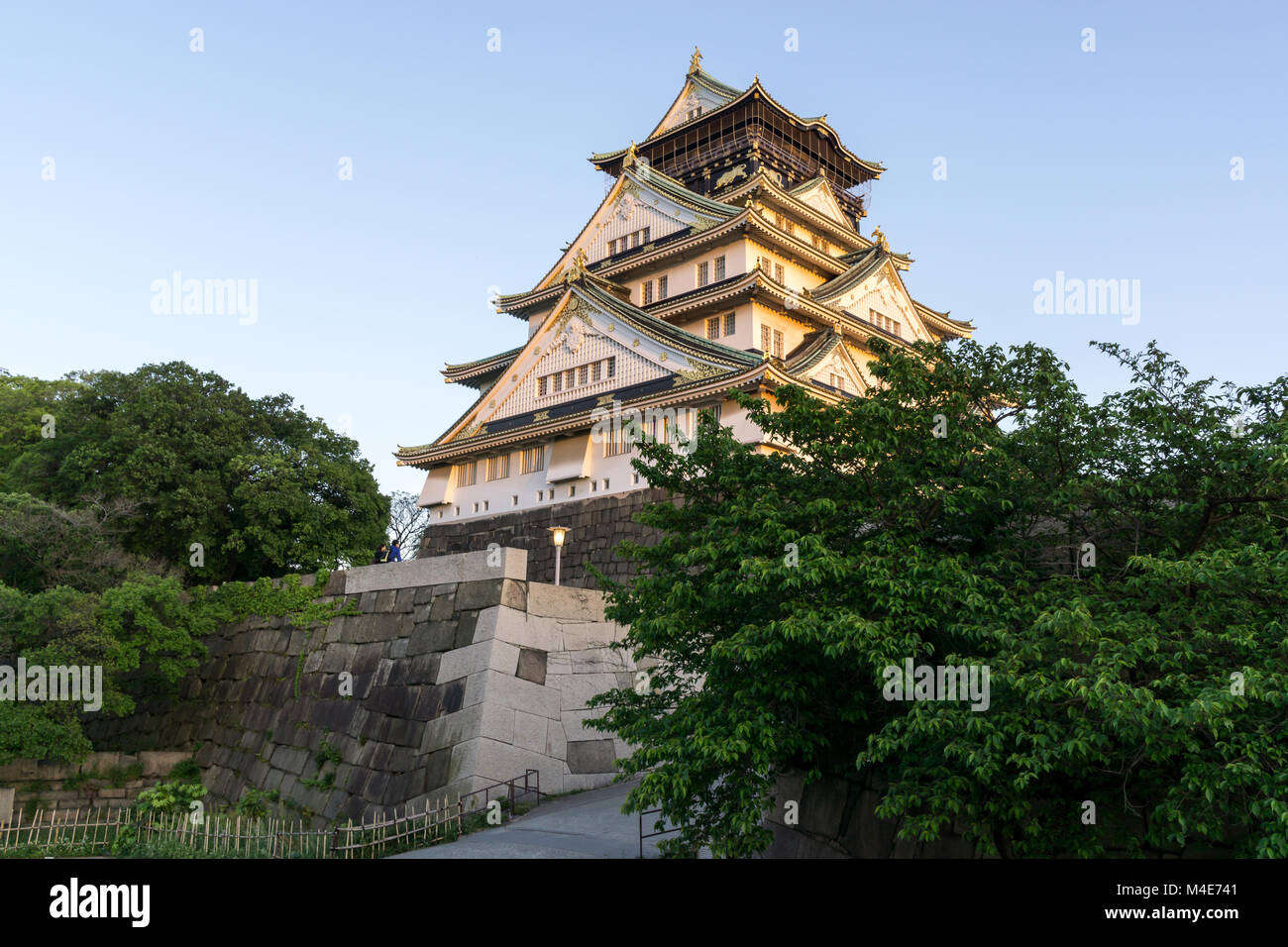 osaka castle view Stock Photo - Alamy