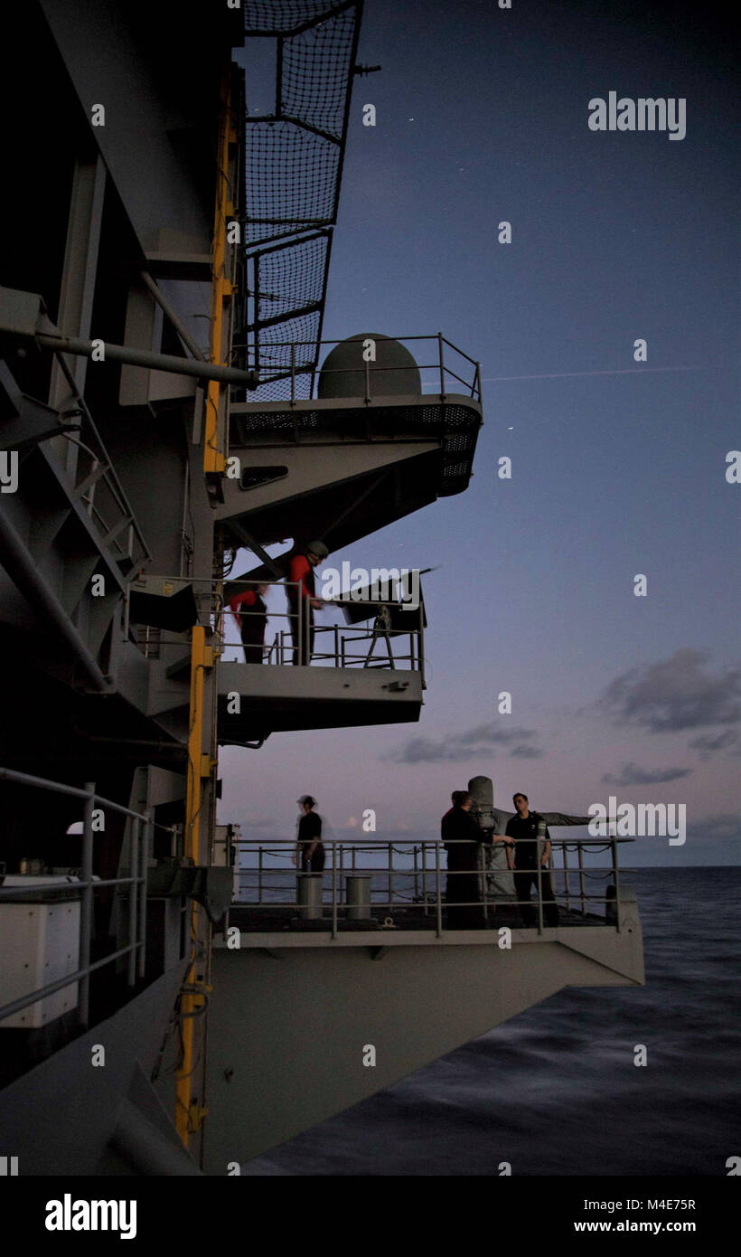 OCEAN (Feb. 5, 2017) Sailors prepare for a .50 caliber machine gun ...