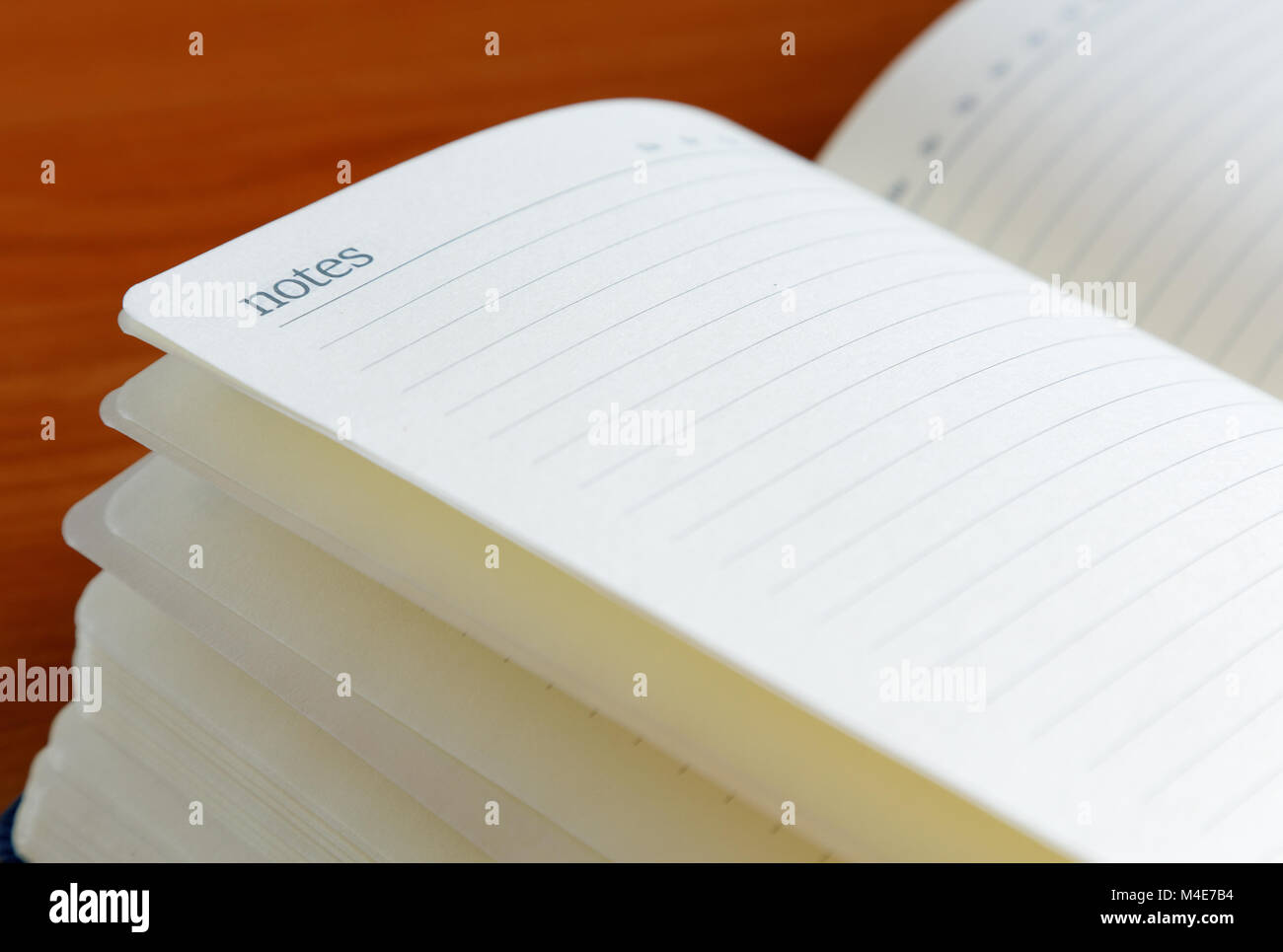 Open planner on table hi-res stock photography and images - Alamy