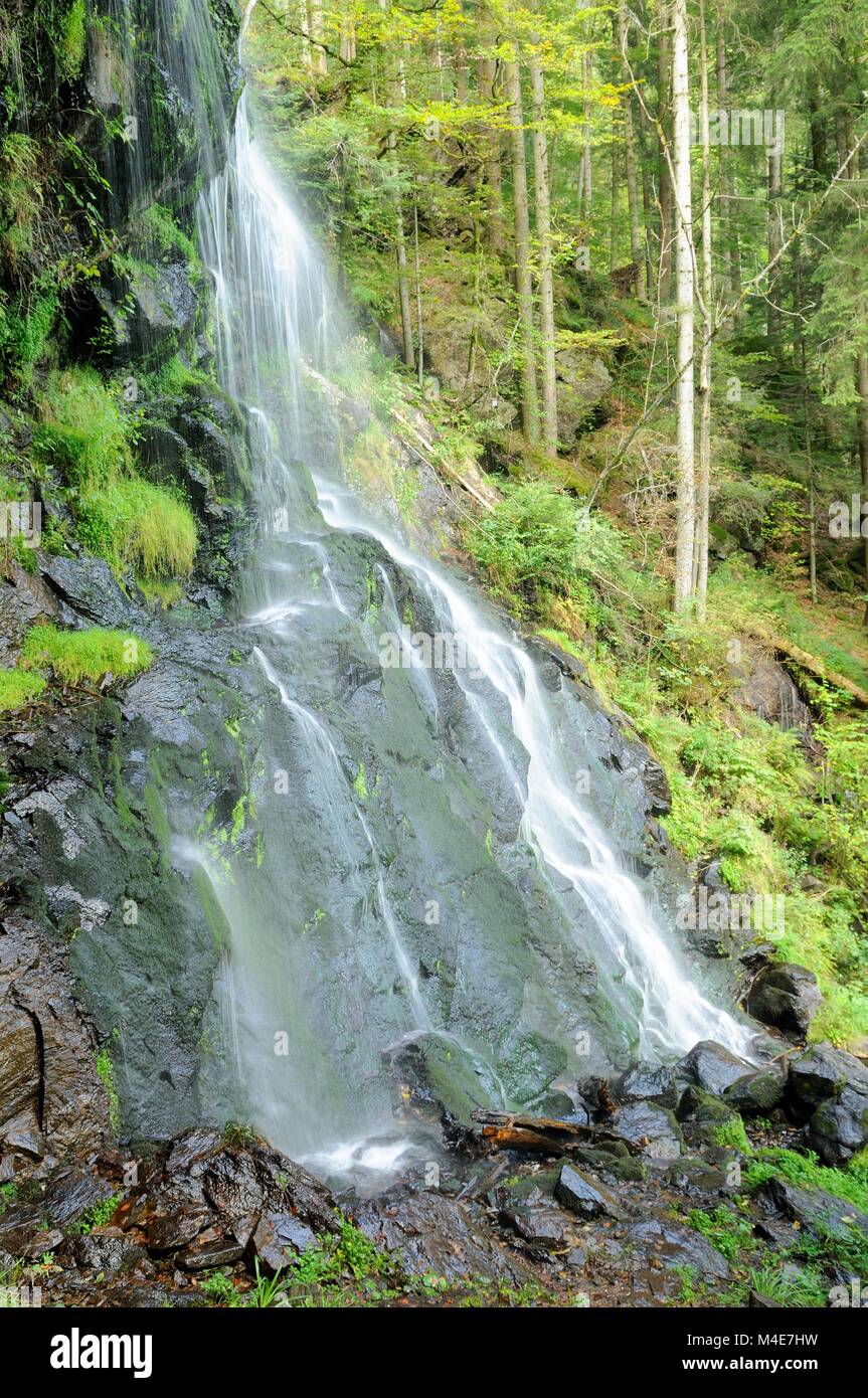 At the Zweribach waterfall in Simonswald Black Forest Germany Stock ...