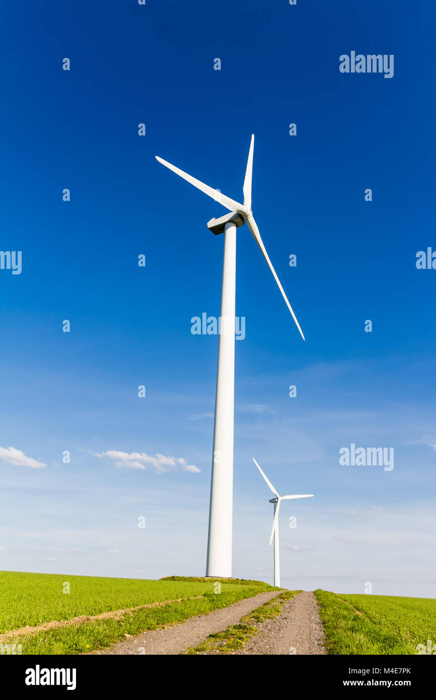 Renewable energy by wind turbine Stock Photo - Alamy