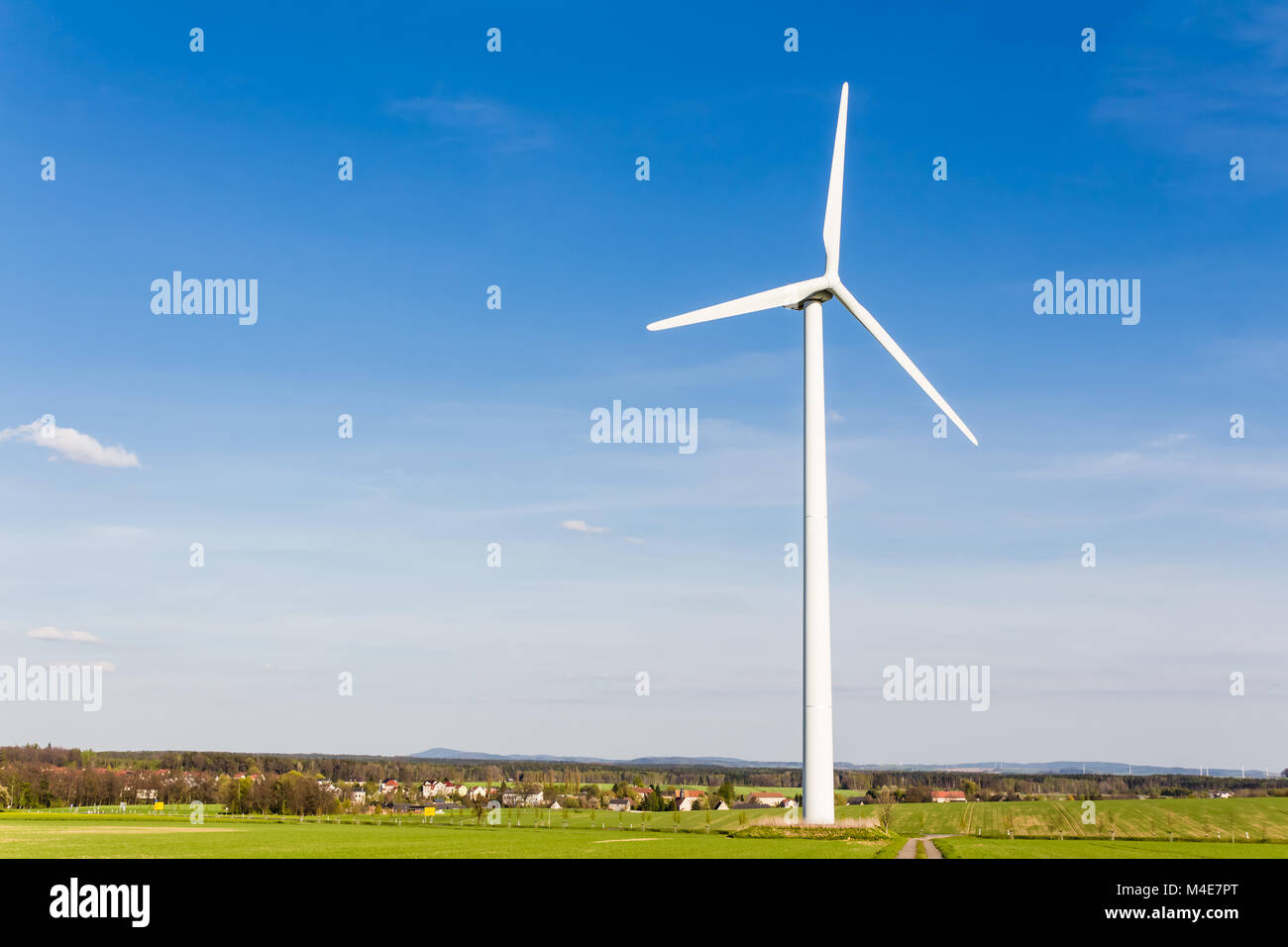 Renewable energy by wind turbine Stock Photo - Alamy