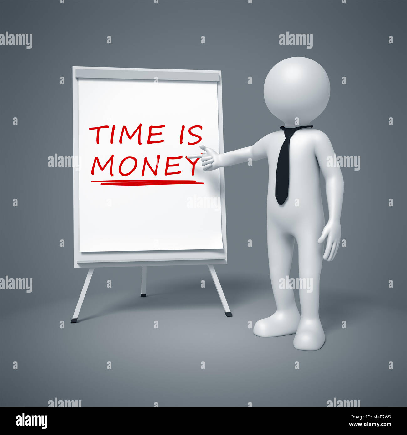 business man presenting time is money Stock Photo - Alamy