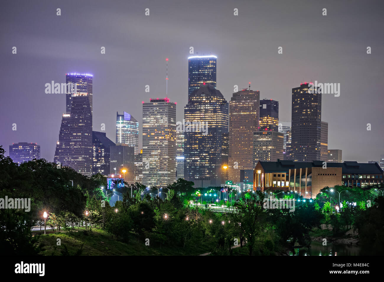 Houston skyline sunset beautiful sky hi-res stock photography and ...