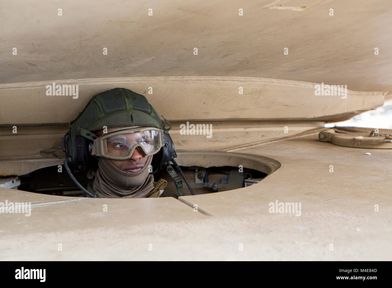Cpl. Ezra Dawit, tank driver with Company F, 4th Tank Battalion, 4th ...