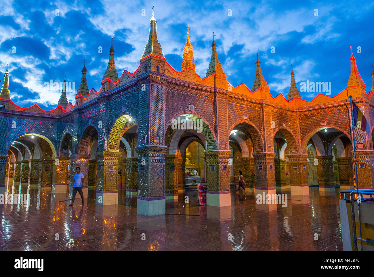 Temple on the Mandalay Hill during twilight in Mandalay Myanmar Stock ...