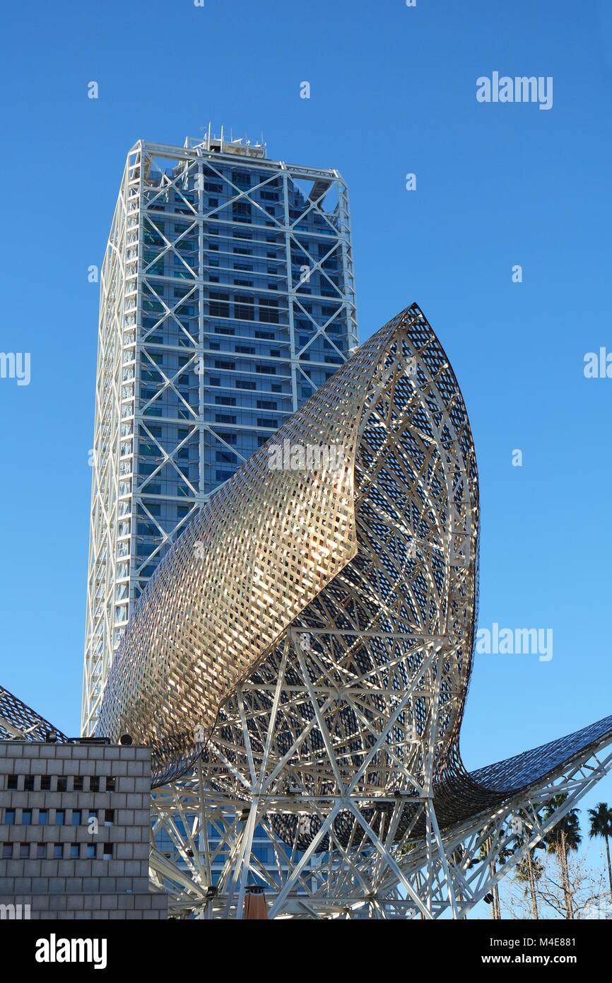 Barcelona, Modern Barceloneta Stock Photo - Alamy