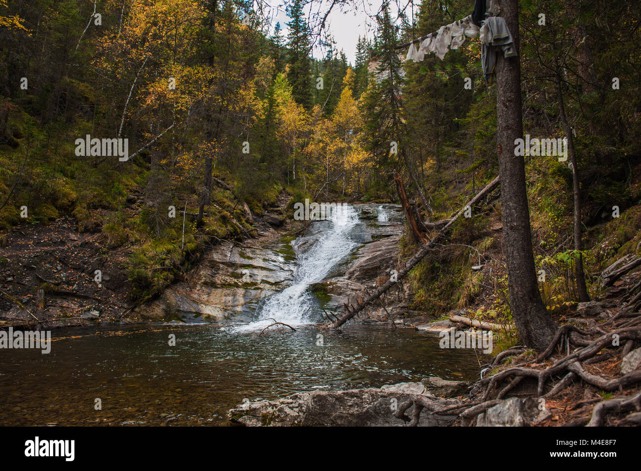 Waterfall on river Shinok Stock Photo - Alamy