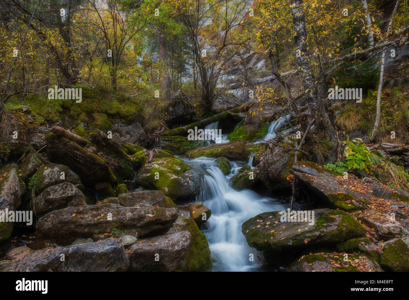Waterfall on river Shinok Stock Photo - Alamy